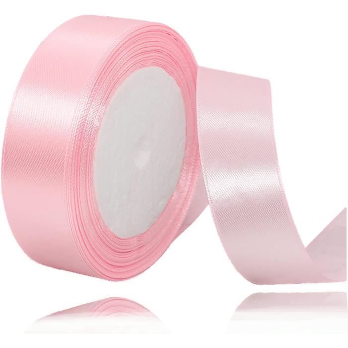 Ruban Satin Rose Pâle 20mm, 23 mètres Rubans de Tissu Couture Ruban ...