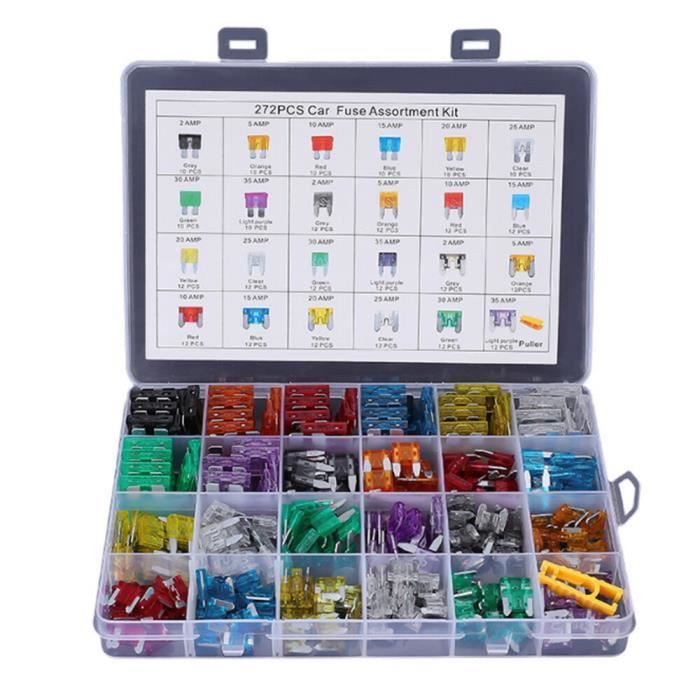 Fusible Voiture,Jeu de fusibles pour voiture,272 pièces-lot,pour camion ...