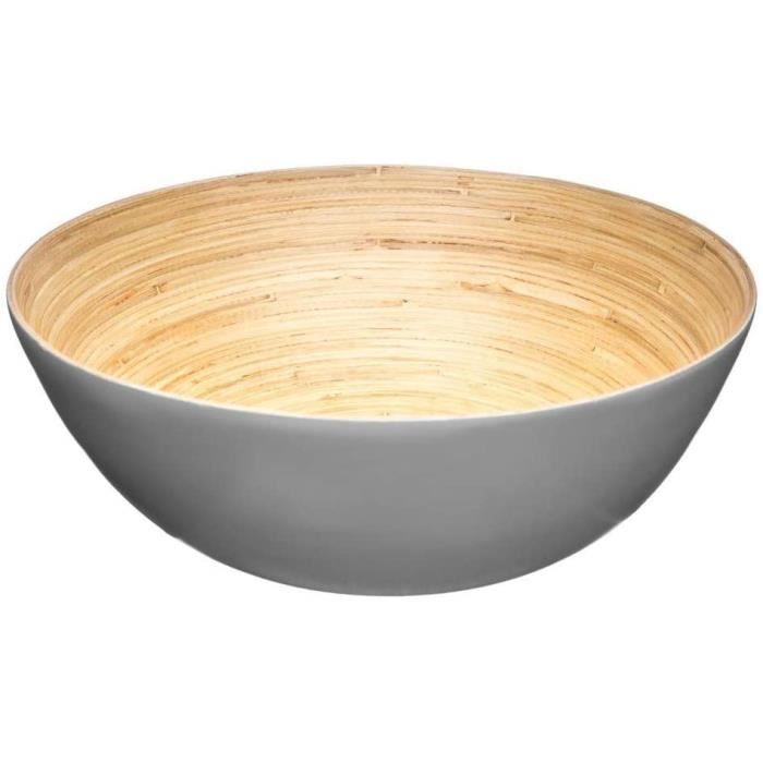 Secret de Gourmet Saladier bambou gris 25cm 334 - Cdiscount Maison