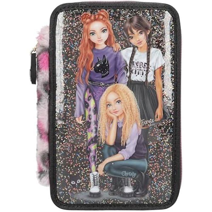 Trousse à Crayons - DEPESCHE - TOPModel Rebel Kitty - 3 Compartiments ...