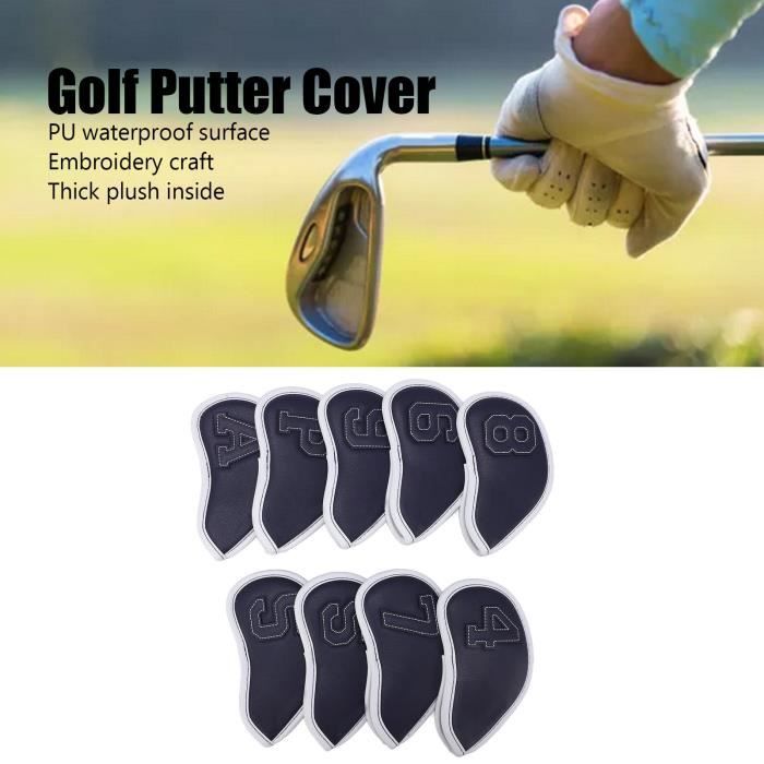 Dilwe 9 pièces/ensemble couvre-tête de fer de gol f crème solaire ...