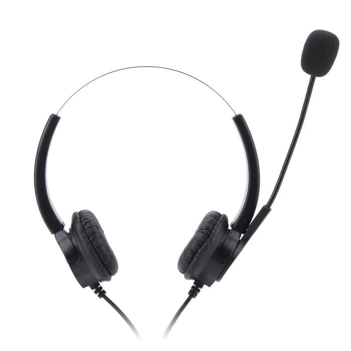 Casque Call Center, Casque Over-Ear Pliable avec Rotation à 330 ...