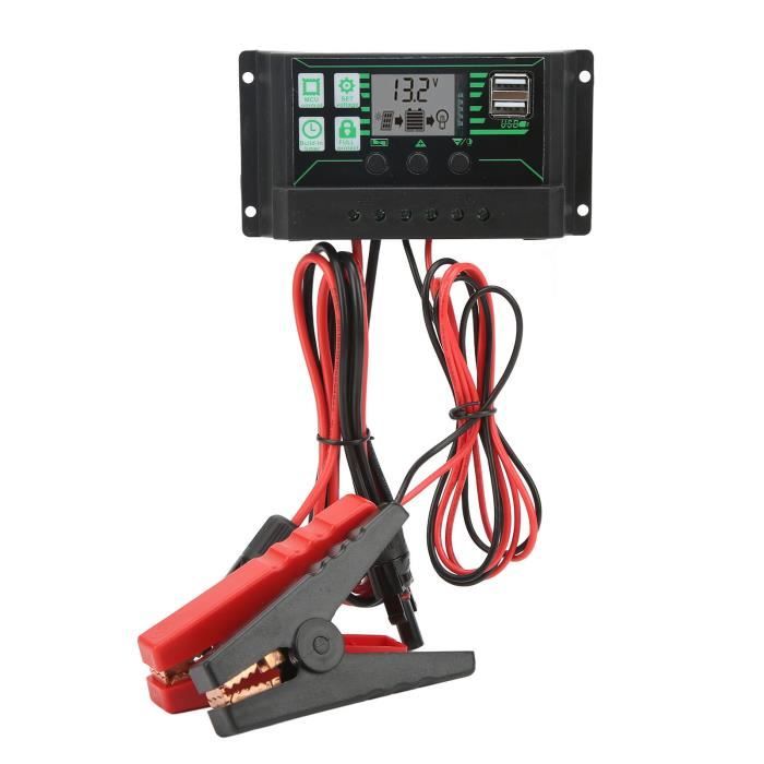 Contrôleur de charge solaire - HURRISE - MPPT 12V 24V - 360W - Écran LCD - Protection multiple ...