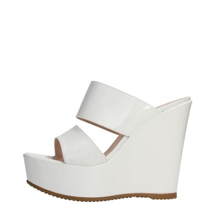 Martina B. Chaussures Compensées Femme Bianco - Achat / Vente Martina B ...