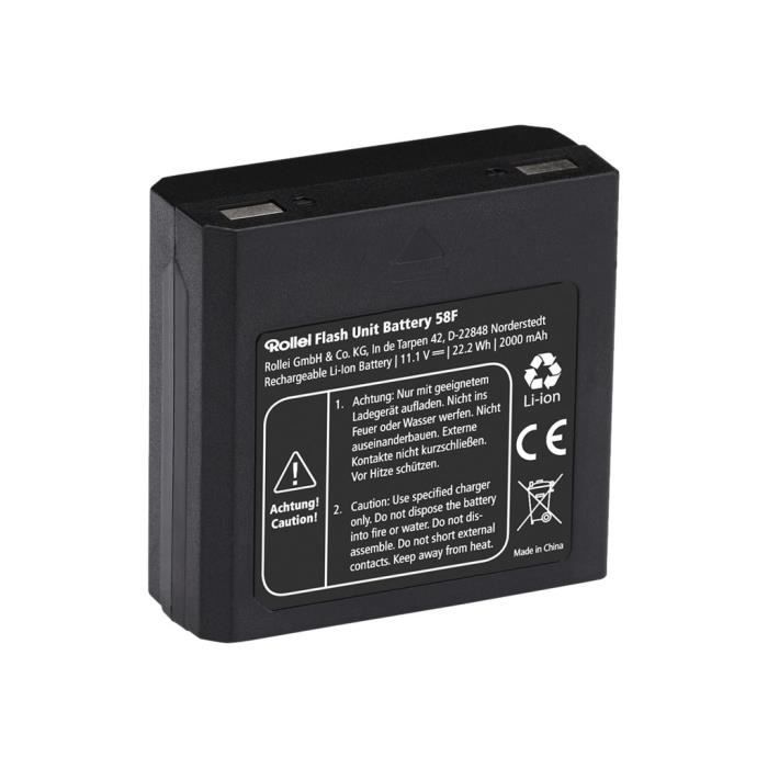 Rollei Batterie Li-Ion 2000 mAh 22.2 Wh pour Rollei Flash Unit 58F ...