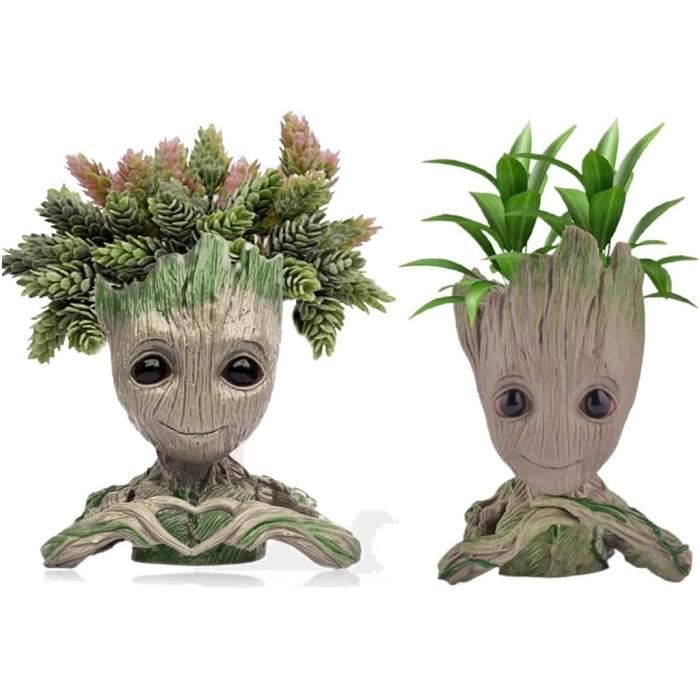 EHOTER Baby Groot Pot De Fleur Lot De 2 Pots De Fleurs pour Bébé Groot ...