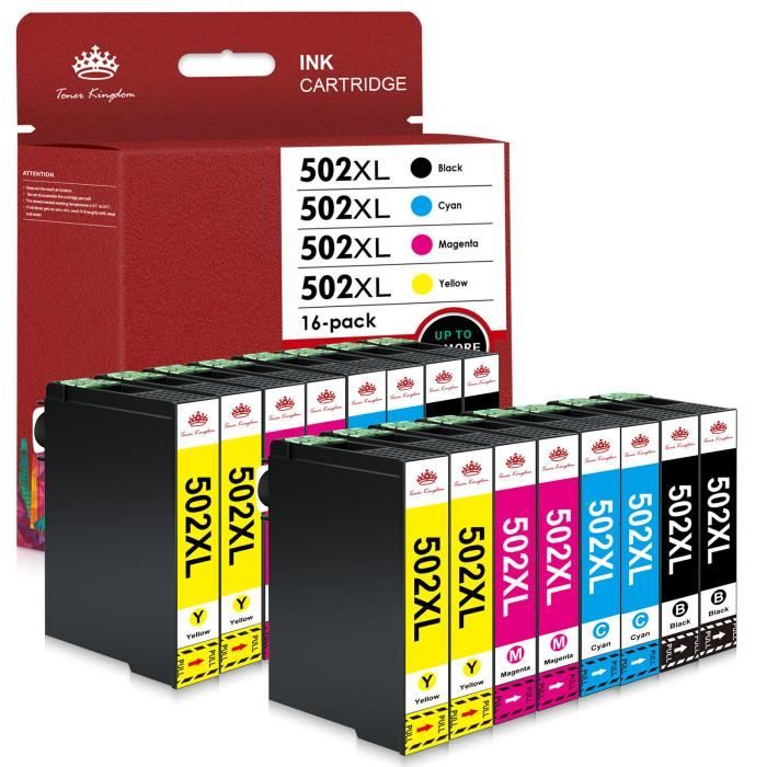 502XL Cartouches d'encre Compatible pour Epson 502 502 XL pour Epson Workforce WF-2860 WF ...