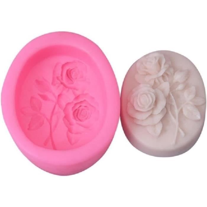 Silicone Rose En Forme De Savon Moule Bougie Moules Silicone Artisanat ...