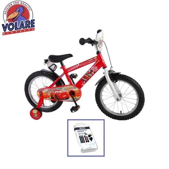 Vélo pour enfants - Volare - Disney Cars - 16 pouces - Avec porte ...