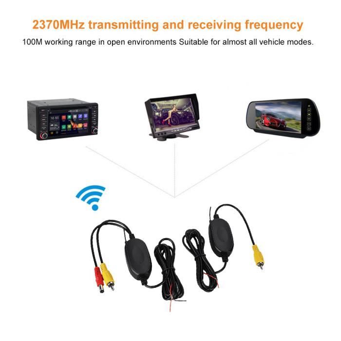 Récepteur émetteur caméra Kit récepteur émetteur fil 2.4G pour moniteur ...