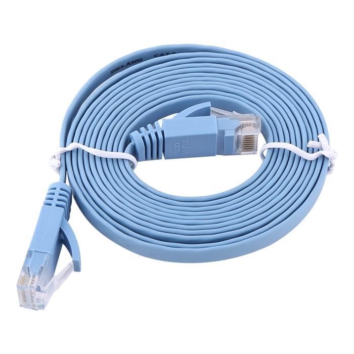 Câble plat LAN de réseau Ethernet RJ45 CAT6 Câbles de routeur de ...