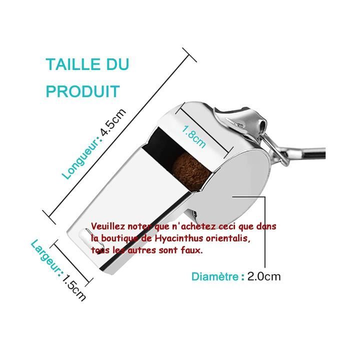 Lot de 15 Sifflets de Sport en Acier Inoxydable, Metal Sifflet à ...
