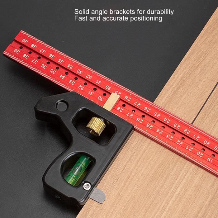 Mxzzand règle de mesure en métal Règle coulissante réglable en alliage ...