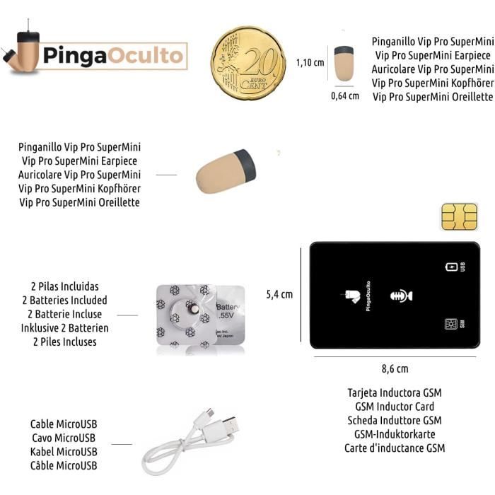 Oreillette Espion Ecouteur Gsm Mini Invisible Examen Vip Pro Caché ...