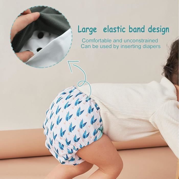 Culotte De Protection Bébé Surcouche Lavable Réutilisable Couvre Couche ...