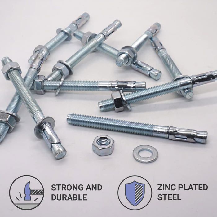 Lot De 2 Chevilles M12 X 140 Mm Chevilles En Mtal Boulons DAncrage Pour ...