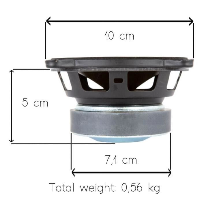 1 WOOFER FAITAL PRO 4FE35 4 ohm 10 cm 100 mm 4" de diamètre avec 30 ...