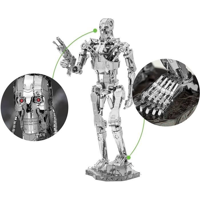 Maquette en métal Metal Earth ICONX - Terminator T-800 - Blanc - ~100 ...