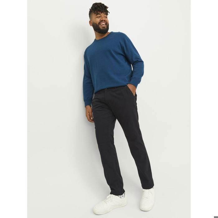 Pantalon chino grande taille Jack & Jones Marco Dave black - Cdiscount ...