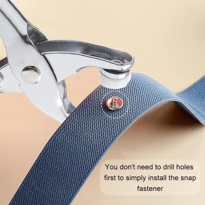 100 Pièces Boutons Pression Set, Boutons-Pression en Metal, Pince a ...