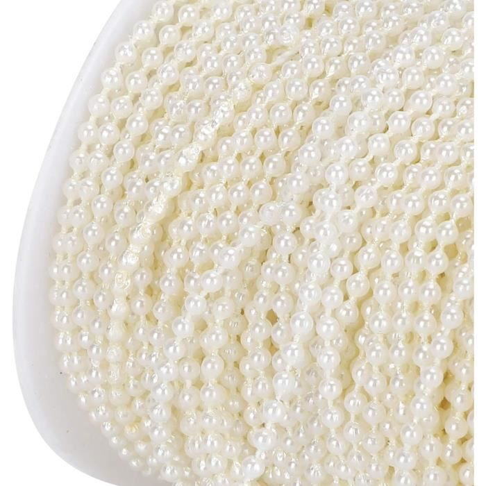 3Mm 164Ft Faux Perles Perles Guirlande Chaîne Perle Perle Rouleau Brin ...