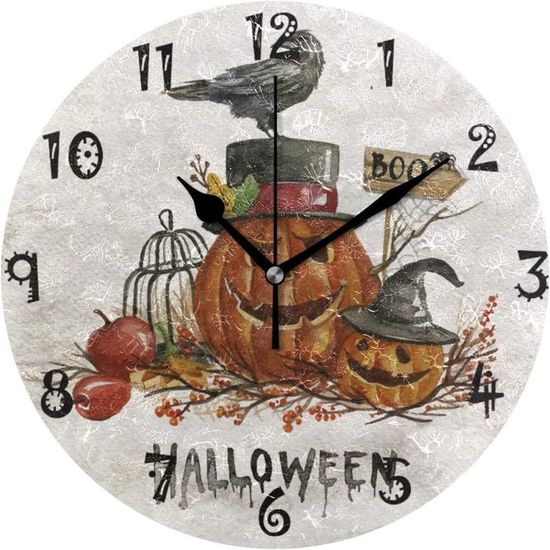 Oiseau Noir De Marbre D'Art Pendule Murale Décoratif Moderne Horloge De ...