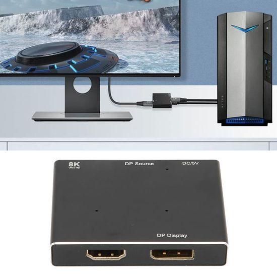 AUN-Répartiteur Displayport 8K Le répartiteur d'interface multimédia ...