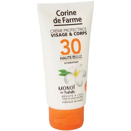 CORINE DE FARME Crème Protectrice Visage et Corps SPF30 - Format Pocket ...