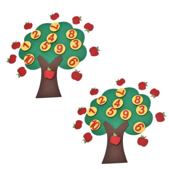 2 ensembles feutre pommier jouet aide à l'enseignement des ...