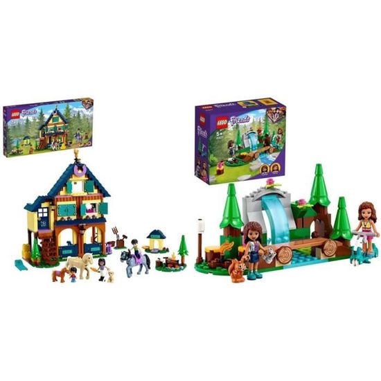 LEGO 41683 Friends Le Centre equestre de la foret Jouet Cheval & 41677 ...