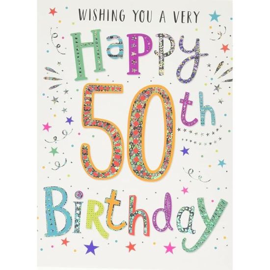 Modern Milestone Carte d'anniversaire 50 ans – 20,3 x 15,2 cm, blanc[S724] - Cdiscount Beaux ...