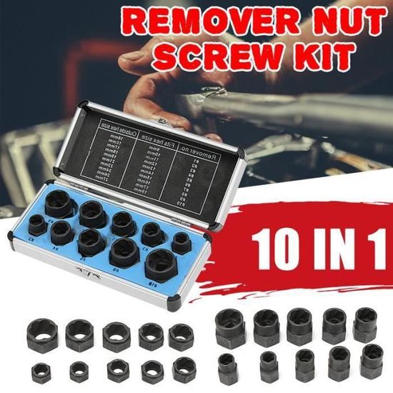Ywei 10pcs Boulon Endommagé Écrou Vis Extracteur Enlèvement Ensemble ...