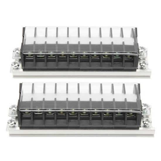 Bornier Double Rangée ZERODIS T1510 - 660V 15A 10 Positions Avec ...