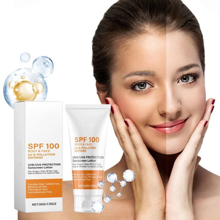 50g Crème Solaire SPF 100 - Protection UVA/UVB Pour Visage Corps ...