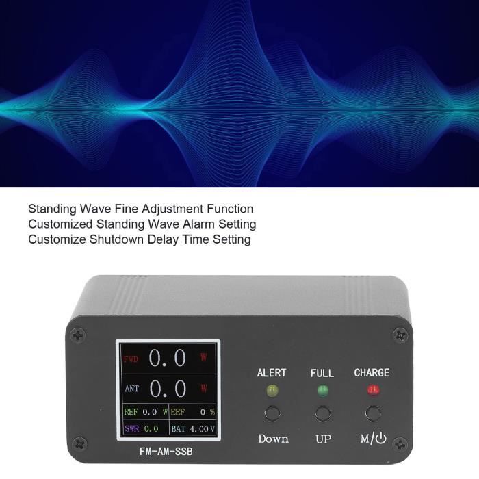 YOSOO SWR Meter Wattmètre SWR, Affichage Couleur 240x240 Compteur de ...