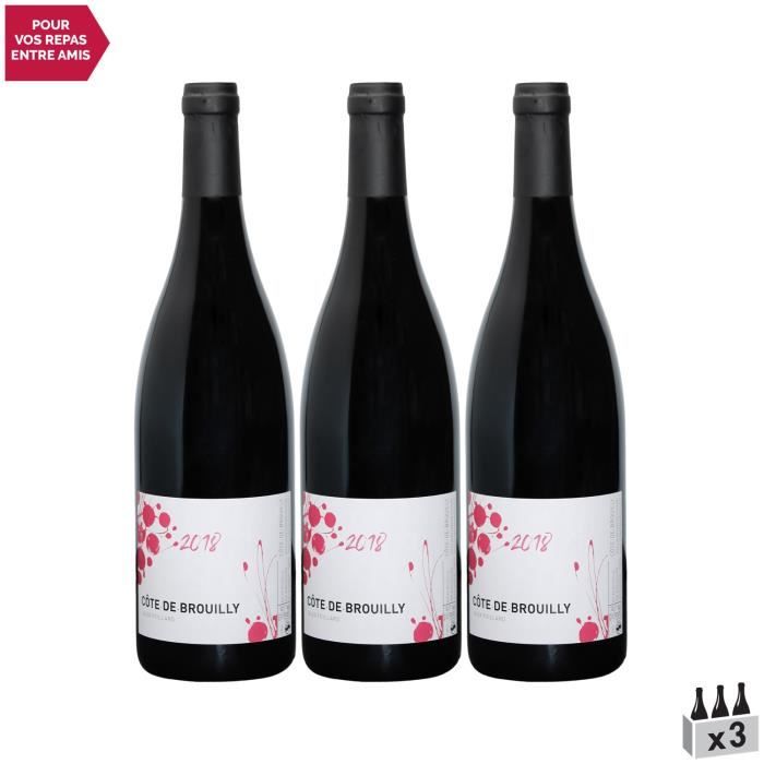 Côte de Brouilly Rouge 2018 - Lot de 3x75cl - Alex Foillard - Vin AOC ...