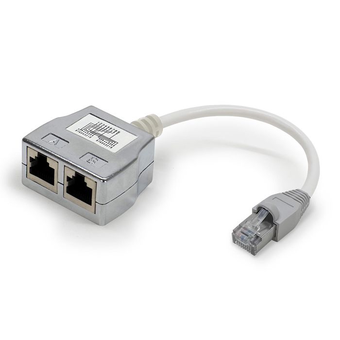 Doubleur réseau RJ45 - Waytex - 35052 - Cat 5E - Blindé - 1 mâle vers 2 ...