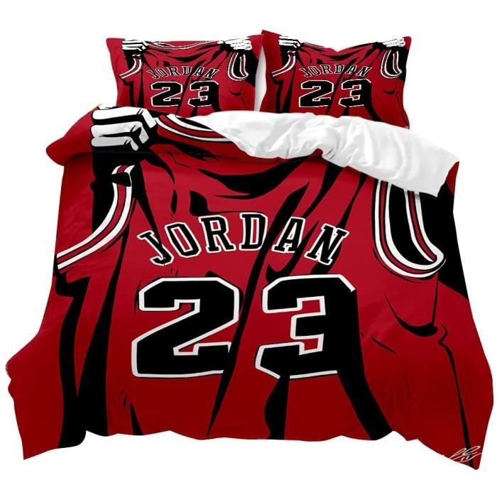 Jordan Parure de lit avec housse de couette et taie d'oreiller en ...