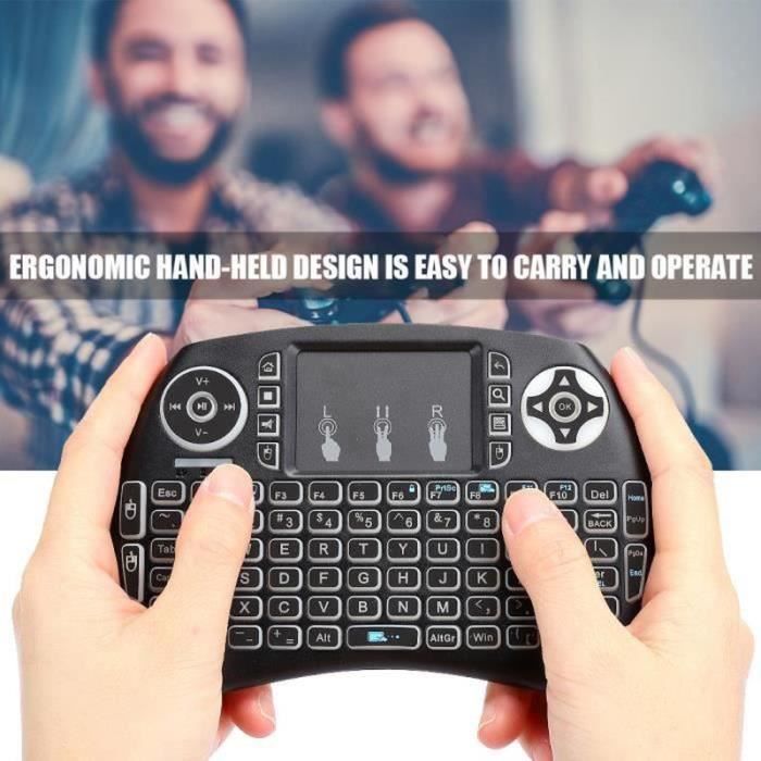 LEK Mini Clavier sans Fil Rétroéclairé Tricolore USB Portable ...