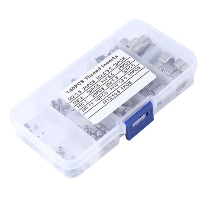 Kit d'insert de réparation de filetage Insert de filetage de manchon de fil de vis, Kit d ...