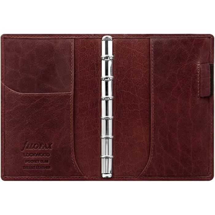 Filofax Organiseur 26053 Lockwood slim line Pocket, Garnet - Cdiscount ...