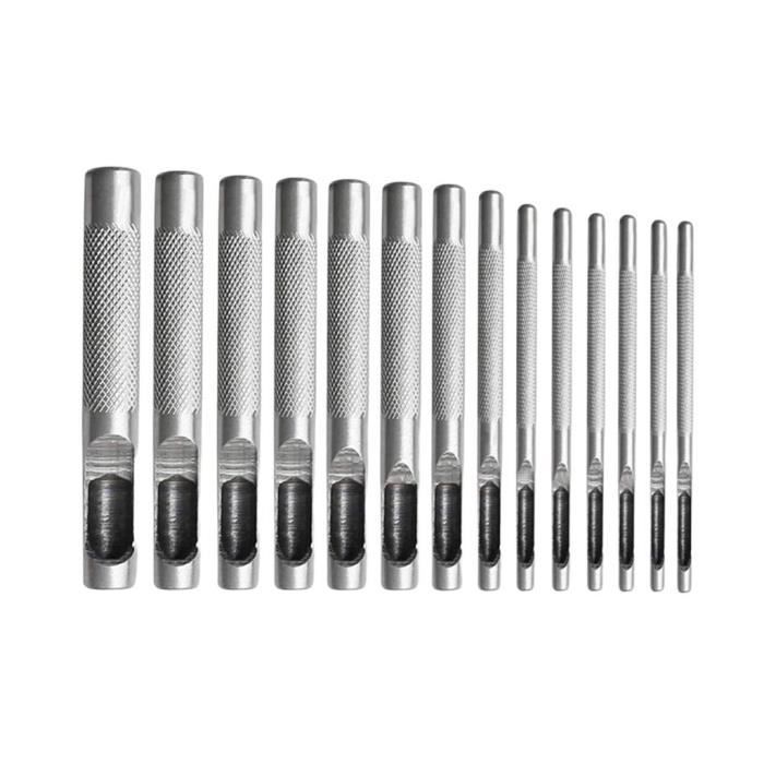 Ensemble de poinçons creux en acier, coupe-perforateurs ronds robustes ...