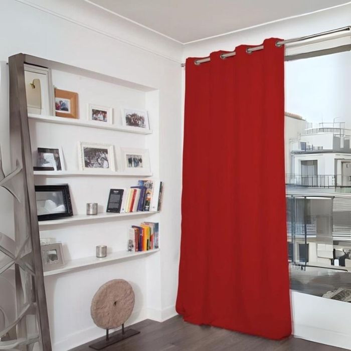 Rideau Phonique Occultant et Thermique "MOONDREAM" Rouge foncé 145x180 ...