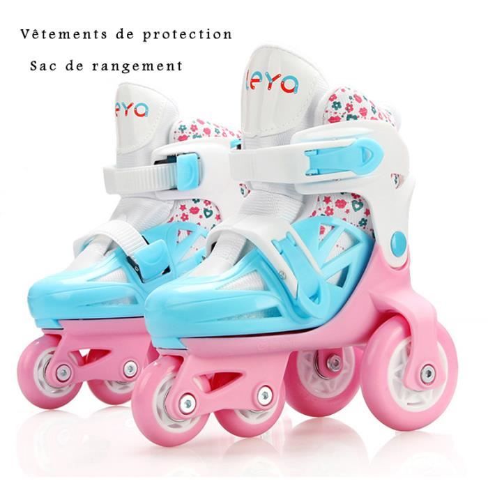 Patin à roulette LEOCLOTHO débutant réglable du 27 au 30 - Roue arrière ...