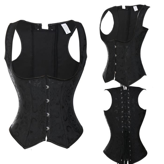 Miss Moly Steampunk Gothique Corset Bustier Acier Désossé Cuir Taille