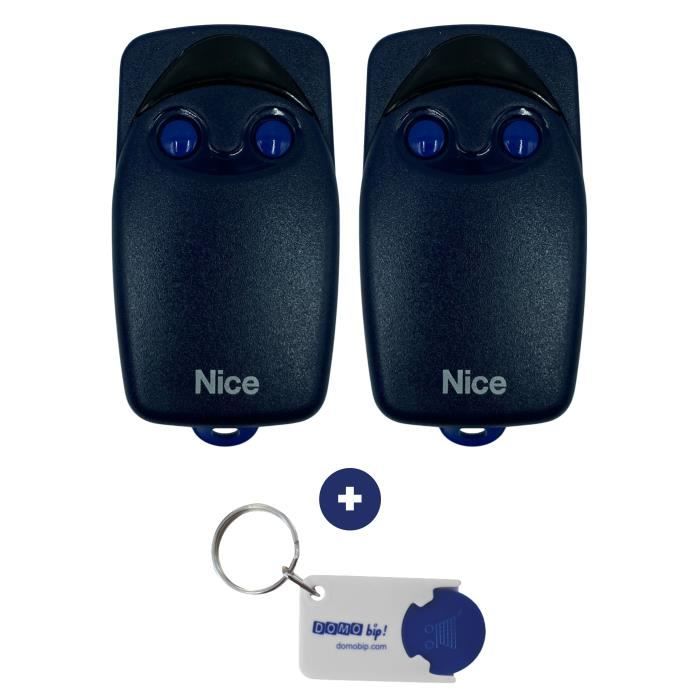 Lot de 2 télécommandes à switchs Nice FLO2 - 433.92 Mhz + 1 Porte-clés DOMOBIP - Cdiscount Bricolage