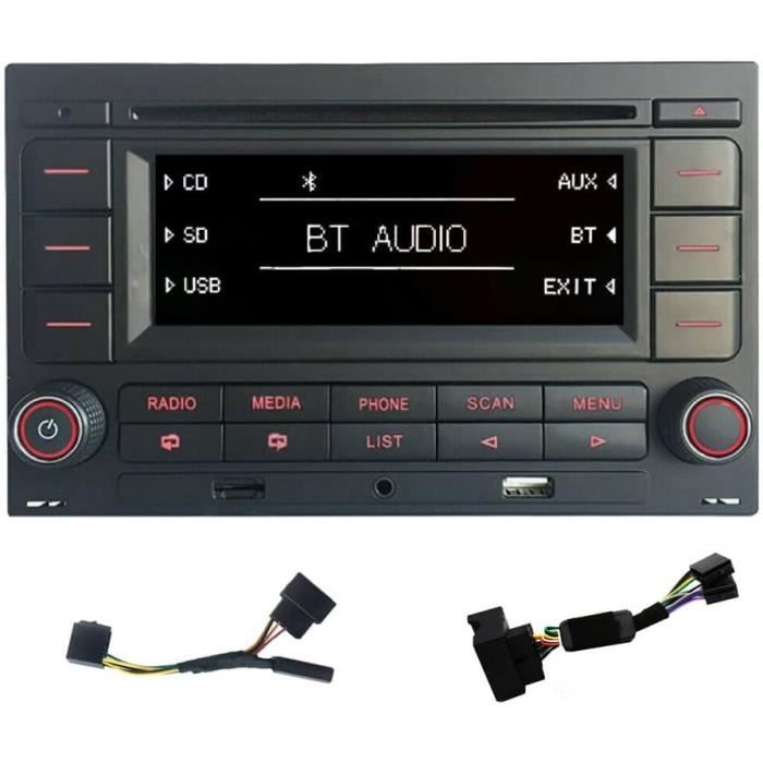 Autoradio Rcn210 Bluetooth Lecteur Cd, Usb, Mp3, Port Auxiliaire, Pour ...