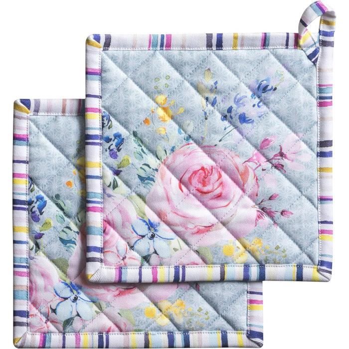 Sweet Rose Lavender Lot De 2 Maniques, 100% Coton, Pour Barbecue ...