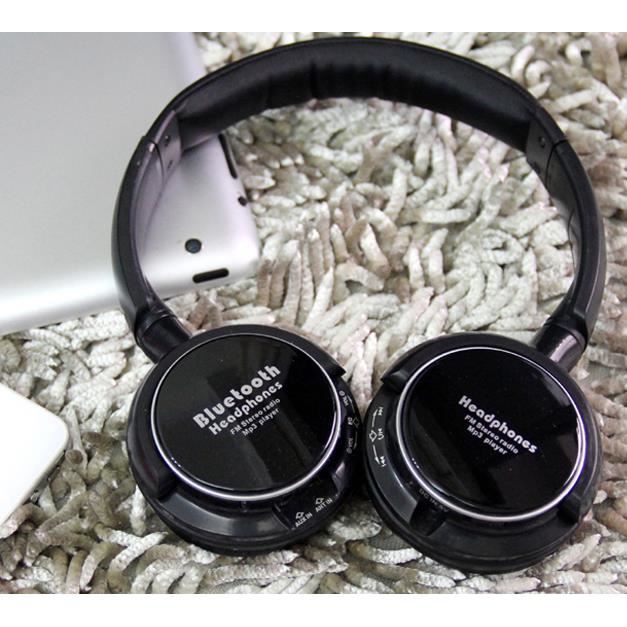 Casque sans fil Bluetooth Lecteur MP3 et radio FM - Cdiscount TV Son Photo