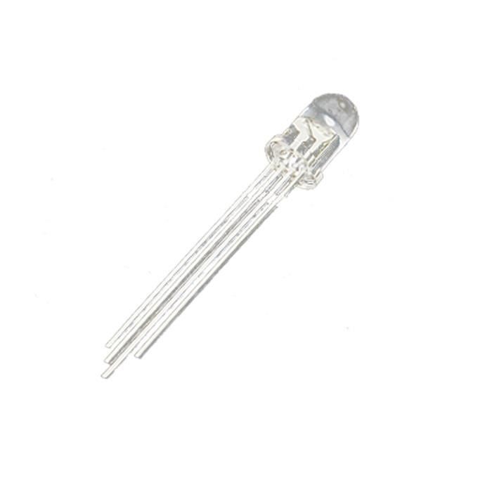 50 Pcs 5mm Diameter Frosted Head 4 Pins RGB Light LED Diodes ...